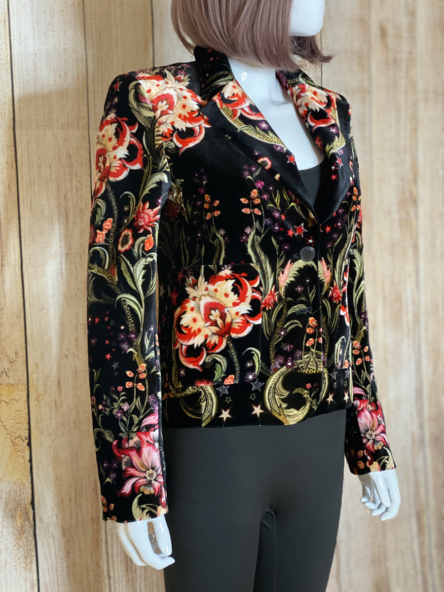 Velvet Floral Blazer – Club Tai Tai